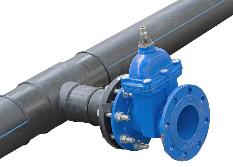 Red Wheel Valve stock image. Image of blue, pollution - 8629667