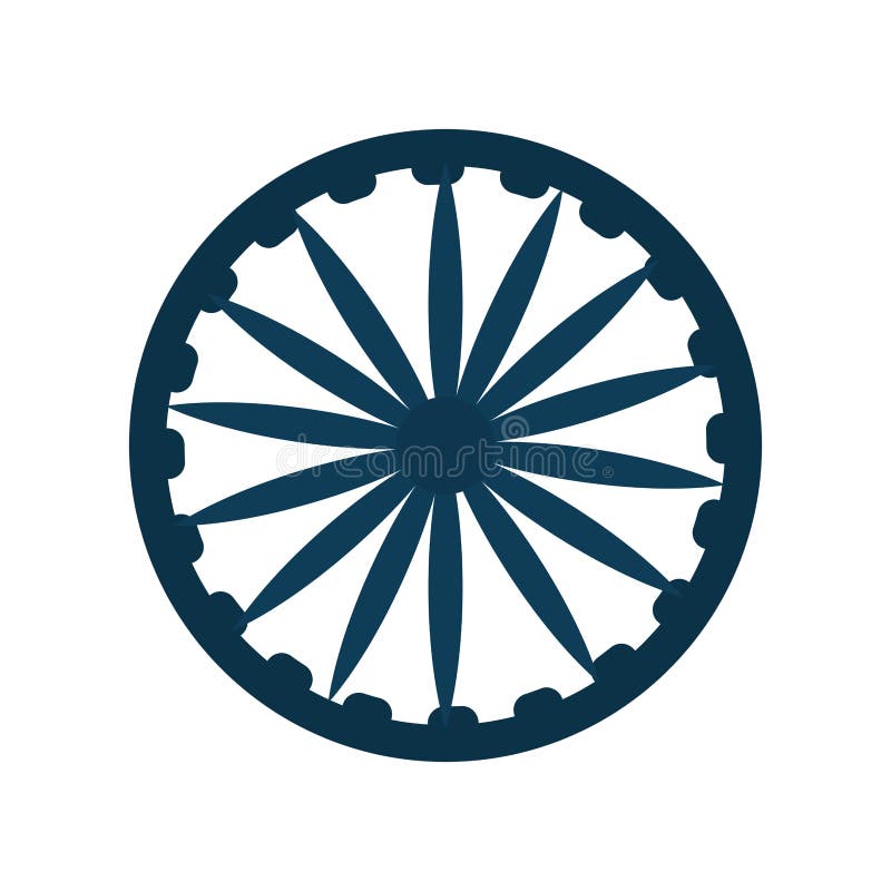 Blue Wheel on White Background Stock Illustration - Illustration of ...