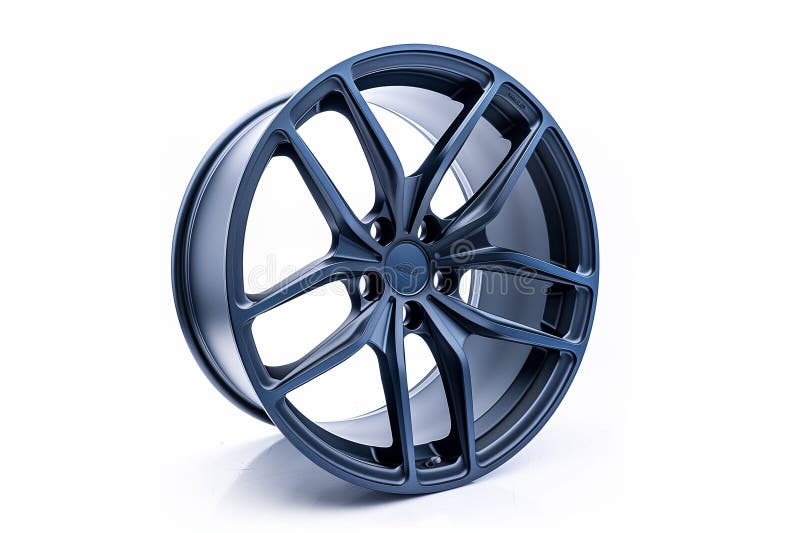 Blue Wheel on White Background Stock Image - Image of object, isolated ...