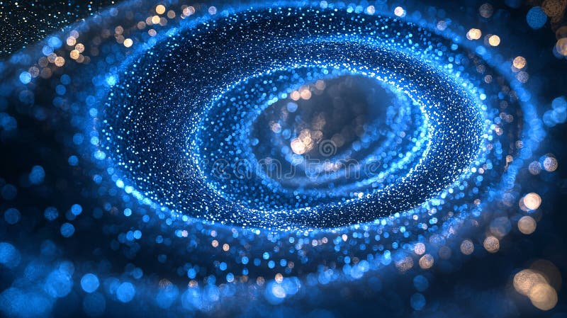 Blue whirlpool nebula stock illustration. Illustration of light - 375337900