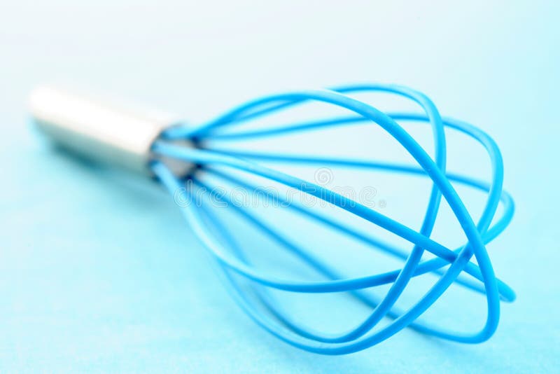 Blue Whisk on Blue Background Selective Focus Stock Photo - Image of ...