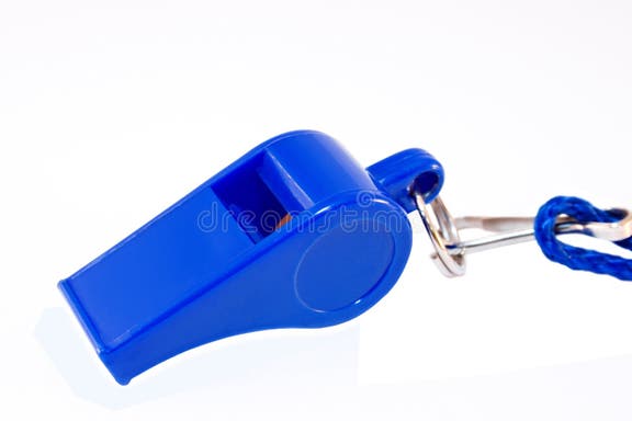 Blue whistle stock photo. Image of rope, equipment, white - 7348158