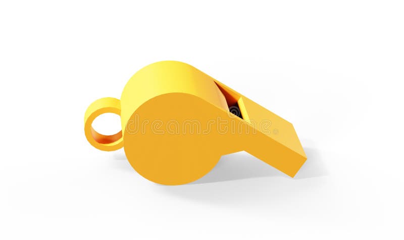 Blue Whistle with a Closed Zipper 3D Render Illustration Isolated on ...