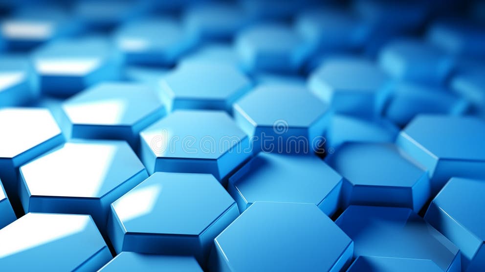 Blue and White Abstract Background, Textured by Hexagons. Perforated ...