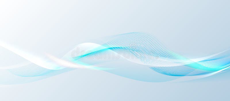 Blue and White Abstract Dynamic Line Wavy Glowing Background ...