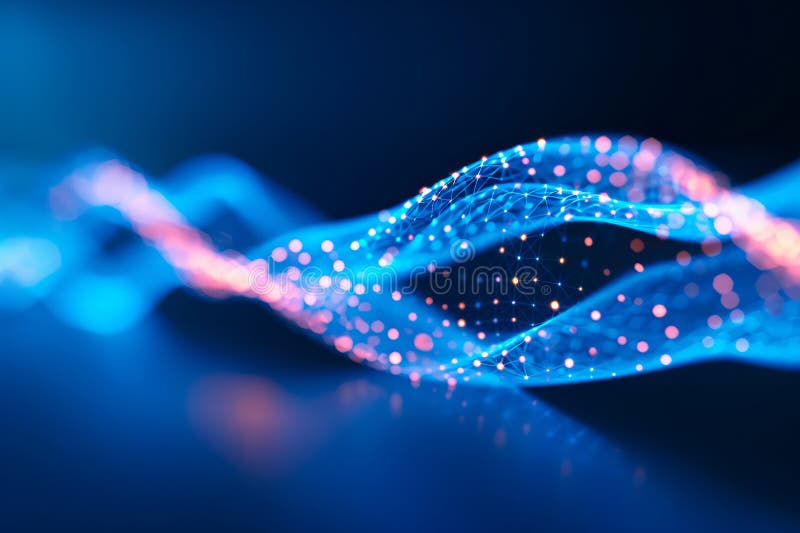 A Blue and White Abstract Image of a Dna Molecule Stock Image - Image ...