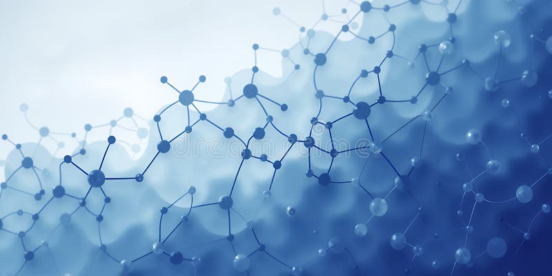 A Blue and White Abstract Image Showing Interconnected Nodes and Lines ...