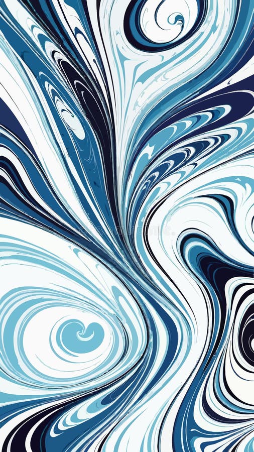 A Blue and White Abstract Marble Pattern Background Cartoon Drawing ...