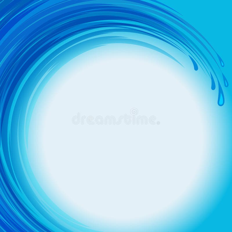 Blue and White Abstract Round Water Wave Swirl. Stock Vector ...