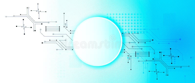 Blue and White Abstract Technology Background Stock Illustration ...