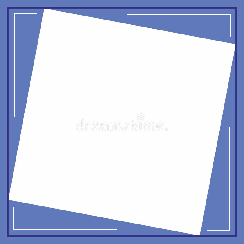 Blue and White Background Color with Stripe Line Shape. Frame, Boarder ...