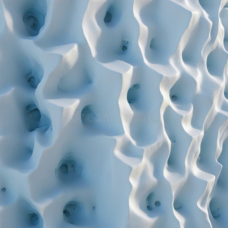 Blue and White Background an Ice Wall with a Rough and Uneven Surface ...