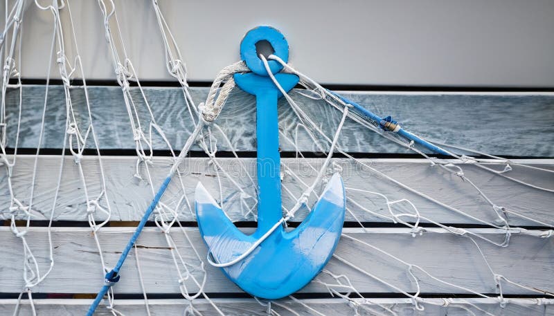 Blue White Background with Sailor Theme Stock Illustration ...