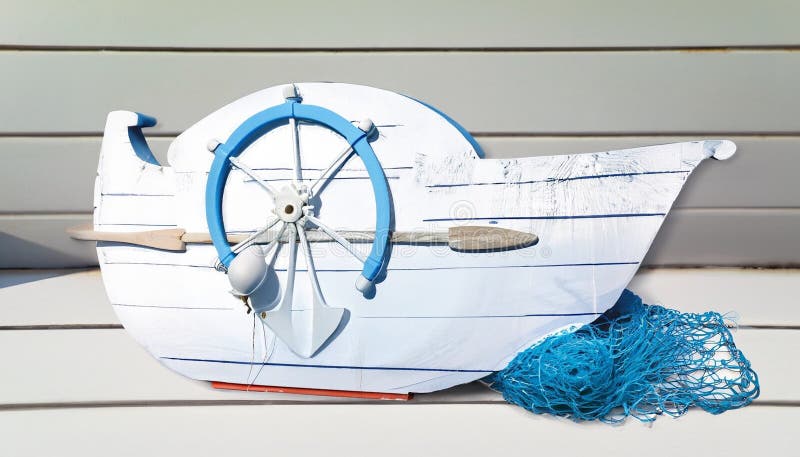 Blue White Background with Sailor Theme Stock Illustration ...