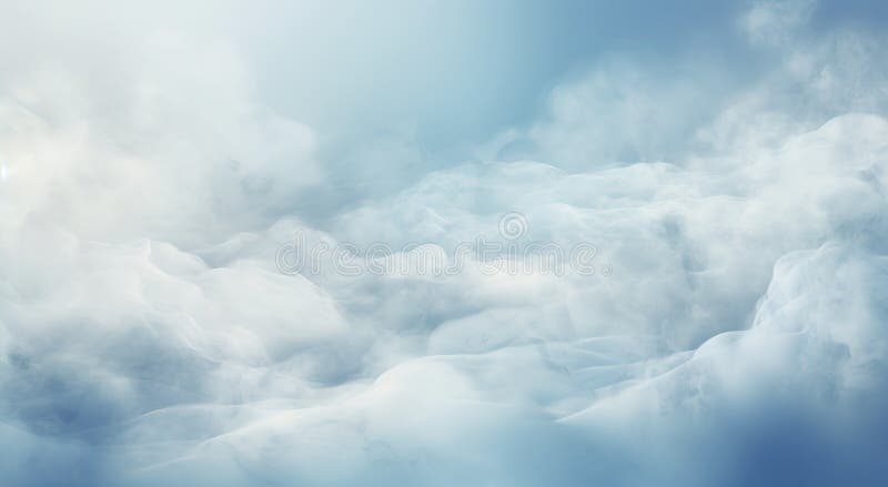 Blue and White Background with Two Cloud Patterns, in the Style of ...