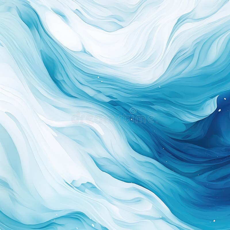 Blue and White Background with Waves and Stars Stock Illustration ...