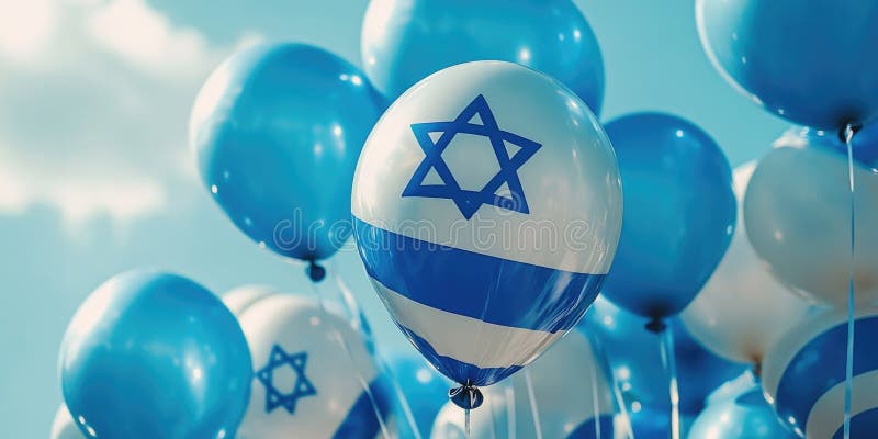 Blue White Balloons Star David Stock Photos - Free & Royalty-Free Stock ...