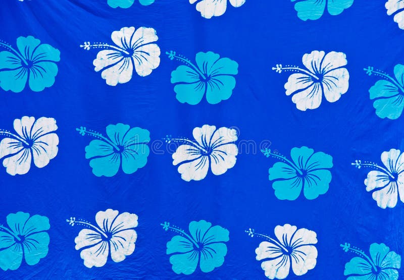 Blue and White Batik Fabric Stock Image - Image of fashion, background ...