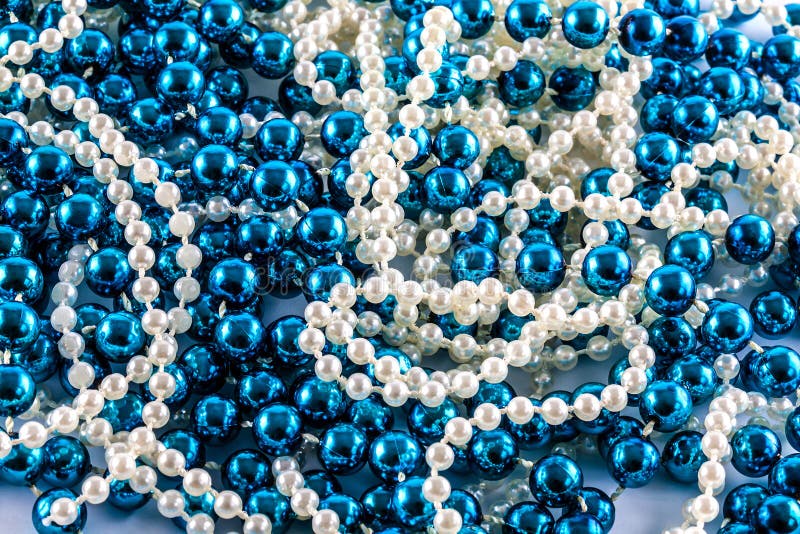 Blue and white beads stock photo. Image of adornment - 65934586
