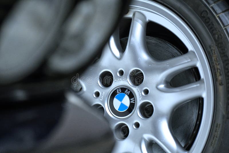 BMW logo on car wheel editorial stock photo. Image of museum - 231067753
