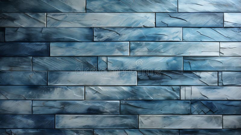 A Blue and White Brick Wall Stock Illustration - Illustration of solid ...