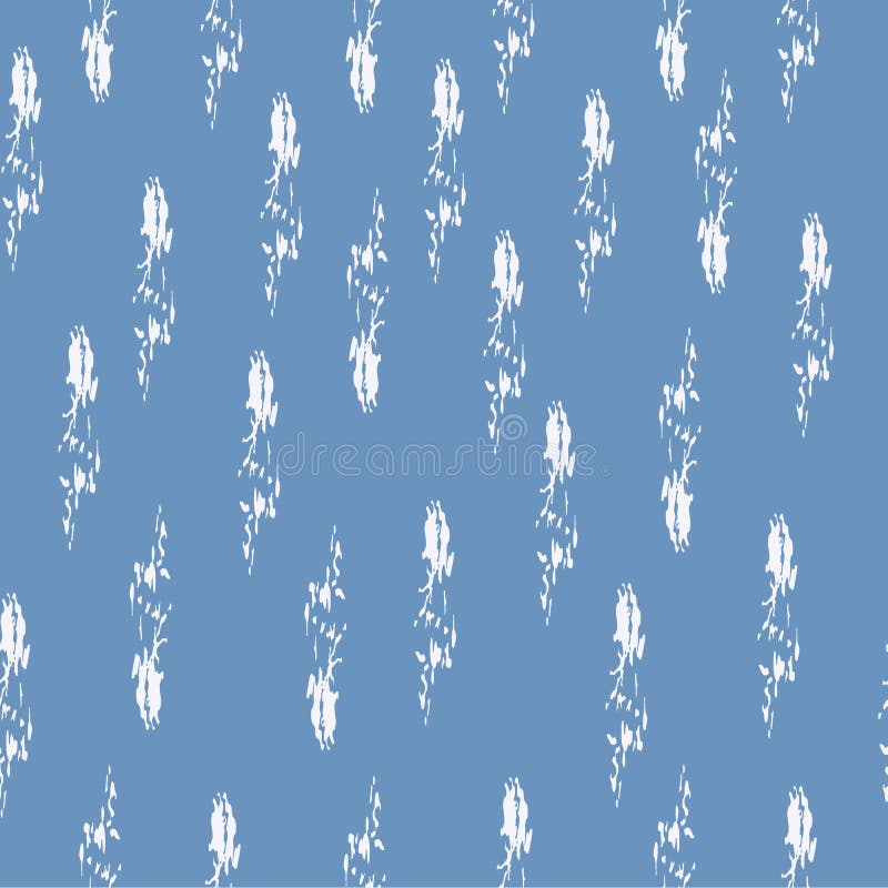 Blue and White Brushstrokes Seamless Texture. Stock Vector ...
