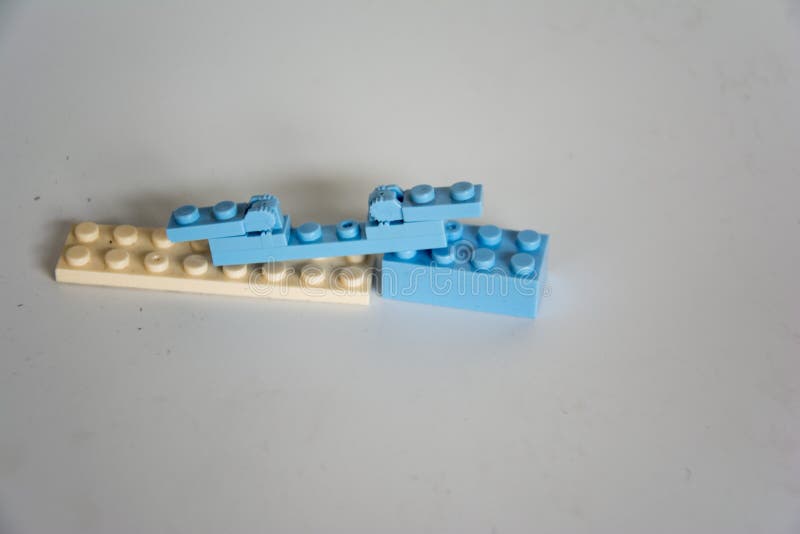 Blue and White Building Blocks Stock Photo - Image of background, toys ...