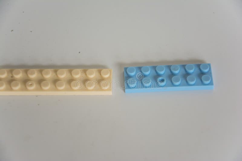 Blue and White Building Blocks Stock Photo - Image of white, material ...