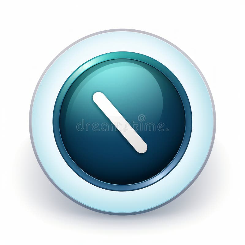 A Blue and White Button with an Arrow on it Stock Illustration ...