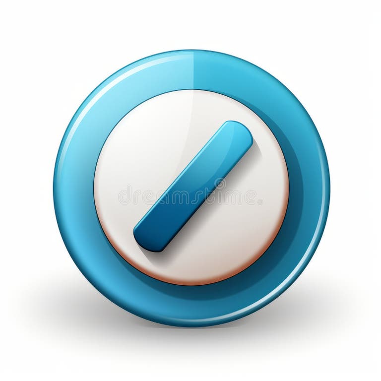 A Blue and White Button with a Blue Arrow Stock Illustration ...