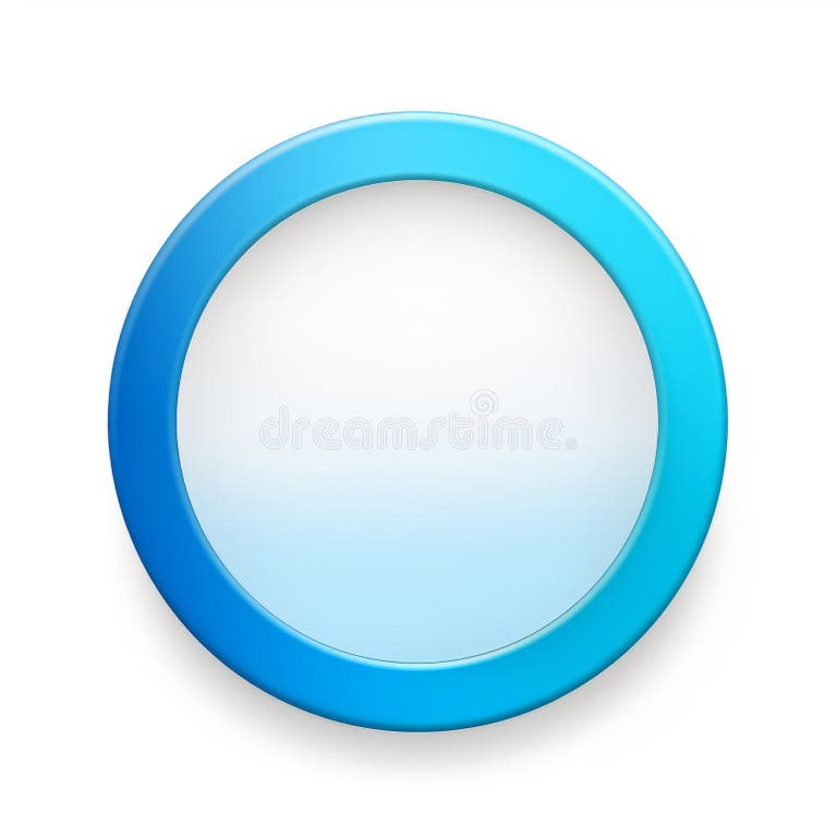 A Blue and White Button on a White Background Stock Illustration ...