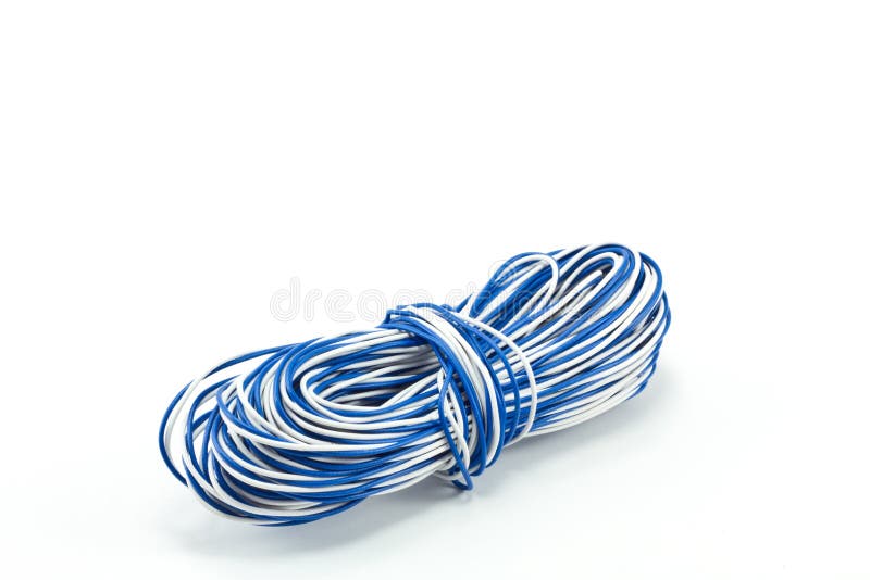 Blue and white cable stock photo. Image of cord, bunch - 17410024