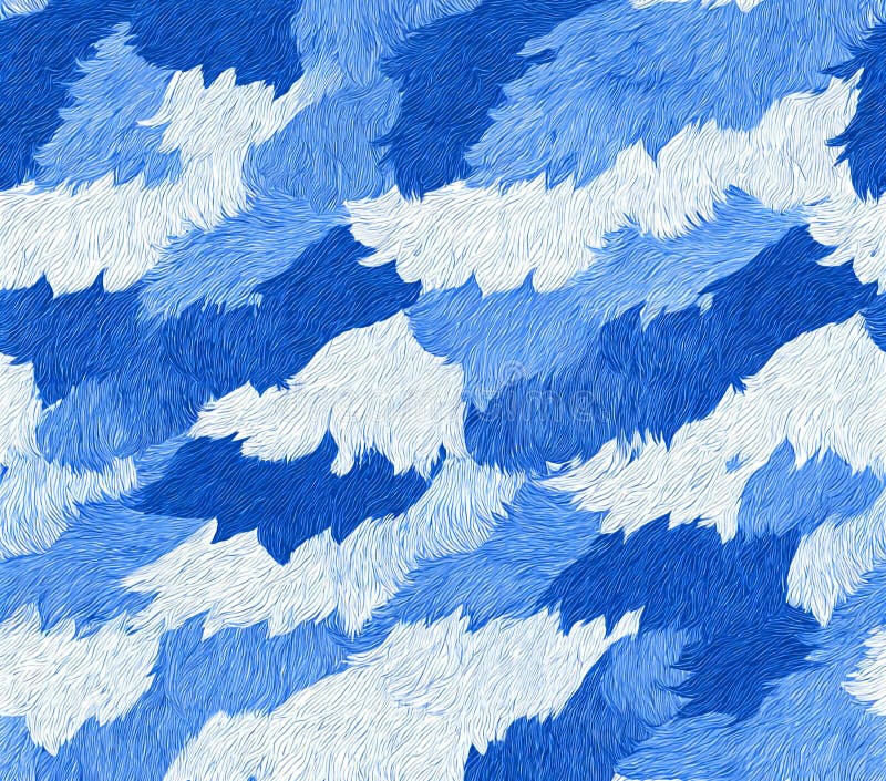 Blue and White Camouflage Pattern Seamless Texture for Design Projects ...