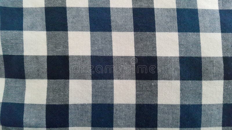 Blue and White Checkered Fabric Stock Photo - Image of cover, check ...