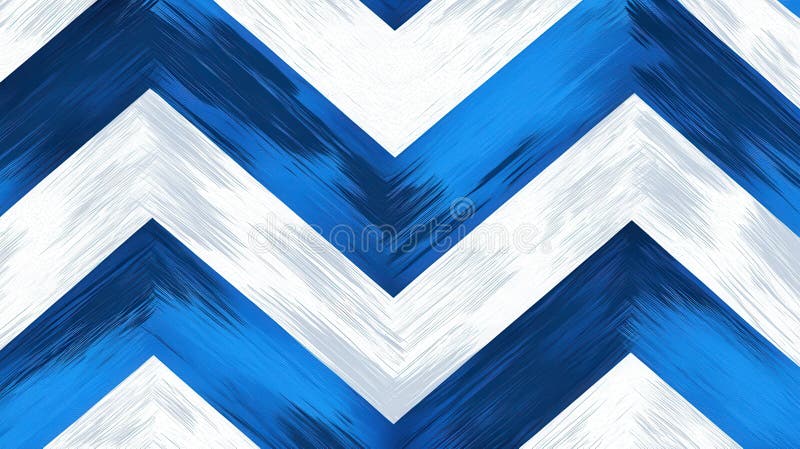 Blue and White Chevron Pattern with Brush Stroke Effect Stock ...
