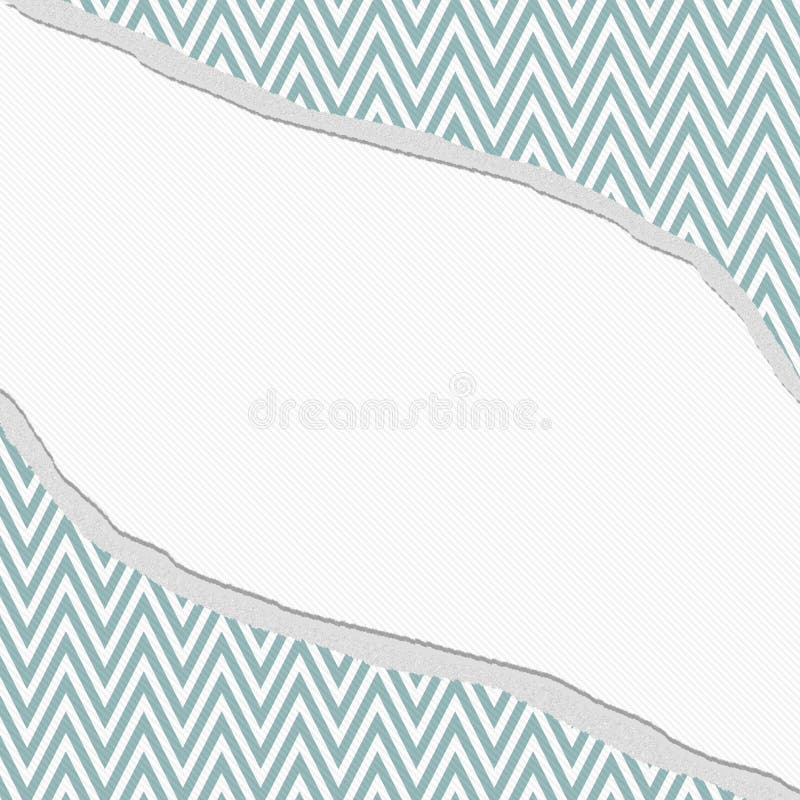 Blue and White Chevron Zigzag Frame with Torn Background Stock ...