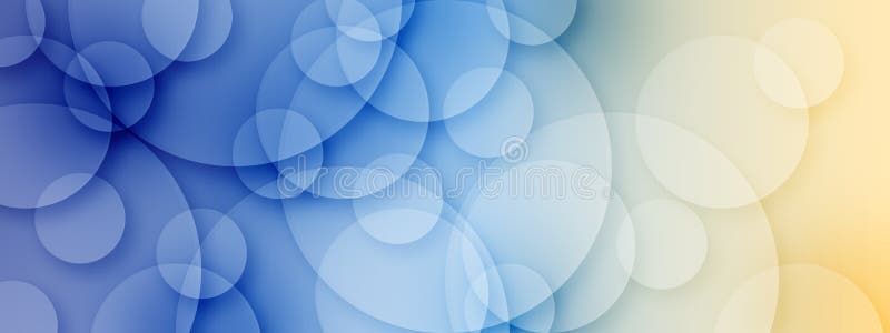 Blue and White Circles Abstract Tech Banner Design Stock Illustration ...
