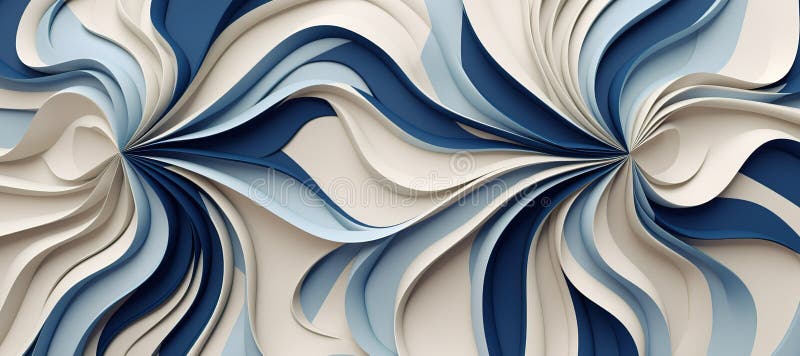 Blue White Color Pattern Waves Texture Background Stock Illustration ...
