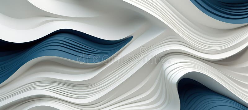 Blue White Color Pattern Waves Texture Background Stock Illustration ...