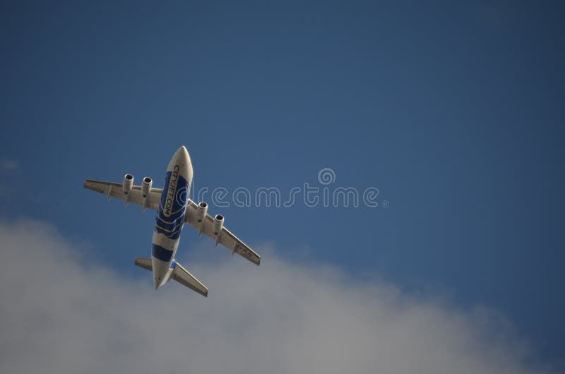 Airplane Upwards and Trail in Clear Blue Sky Stock Image - Image of ...