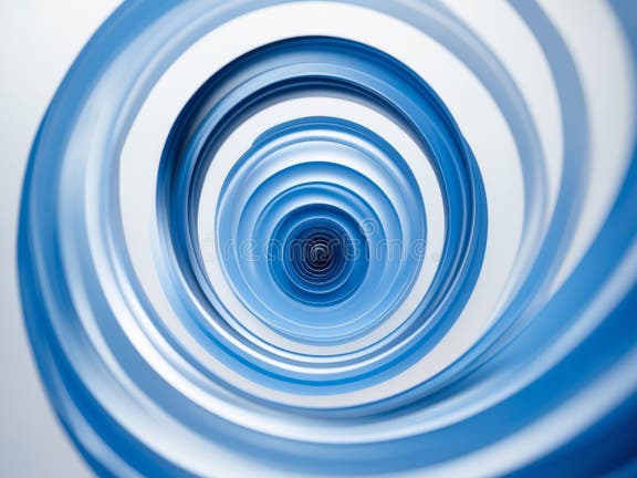 Blue and White Concentric Circles Creating a TunnelLike Visual Illusion ...