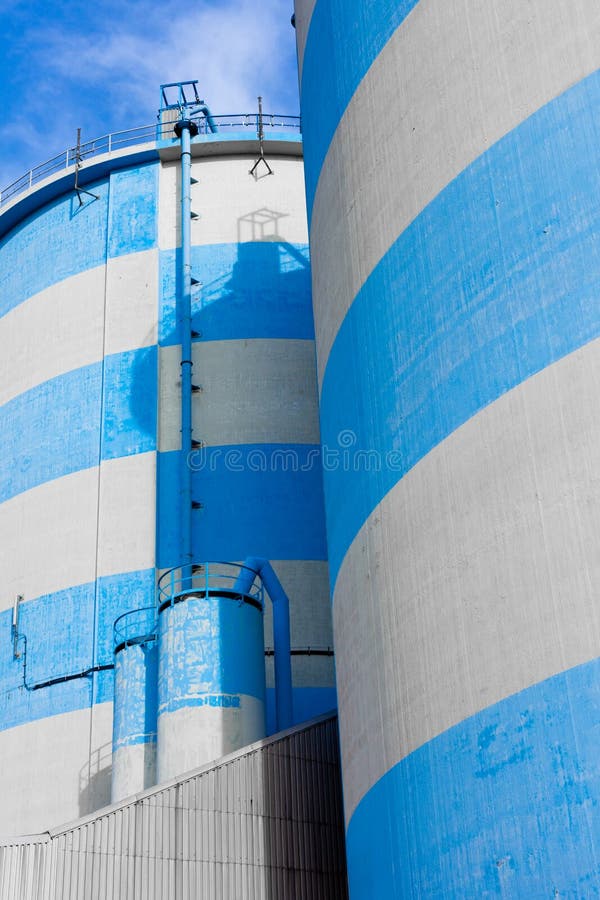 Concrete Silos Used by Winter Service for Road Salting during Snowy ...