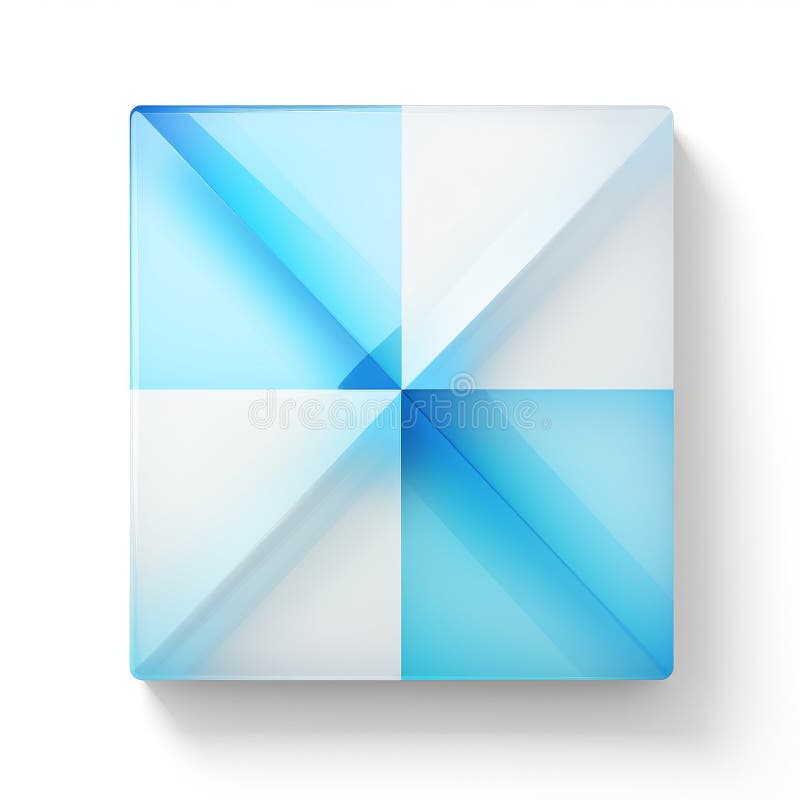 A Blue and White Cube with an Arrow on it Stock Illustration ...