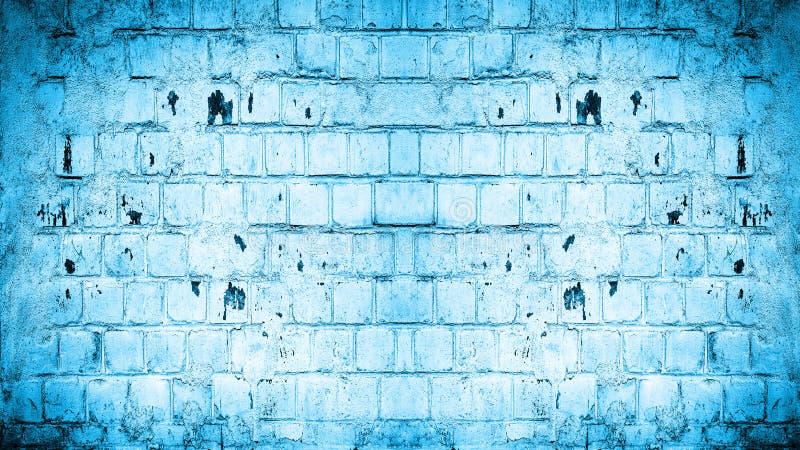 Blue White Damaged Rustic Brick Wall Texture Background Stock Photo ...