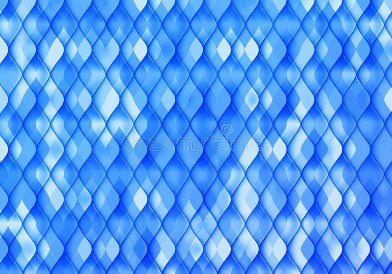 Blue and White Decorative Background. Vector Fish Scale Mosaic Texture ...