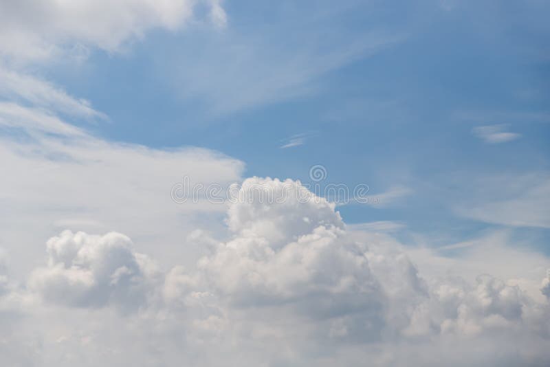 Light Blue White Delicate Sky with Clouds, Sky Background Stock Image ...