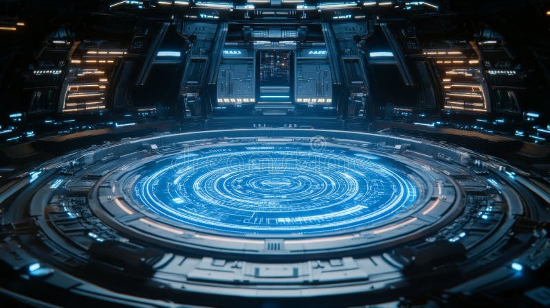 Blue and White Digital Interface Stock Photo - Image of blue, light ...