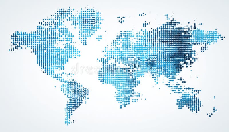 159 World Map Outline Light Blue White Background Geography Stock ...