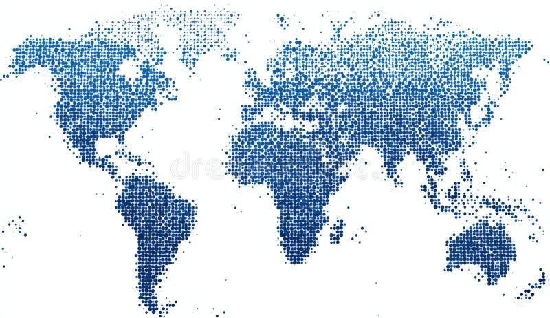 160 World Map Outline Light Blue White Background Geography Stock ...