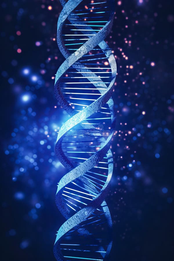 Blue and White Double - Stranded Structure with Blue Background ...